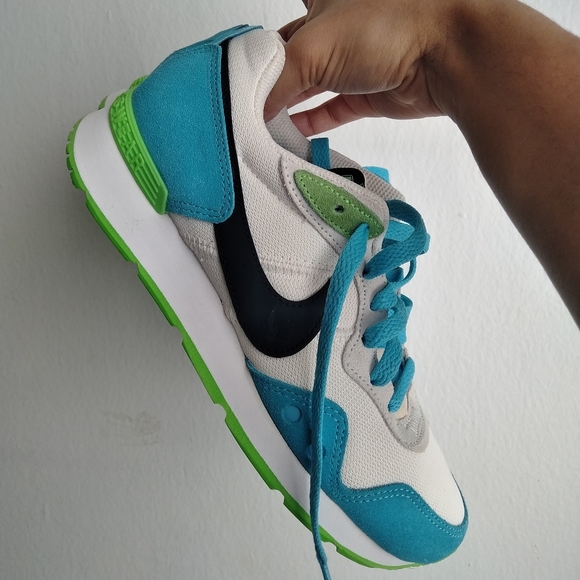 Nike | Shoes | Nike Neon Green Blue Trainers | Poshmark